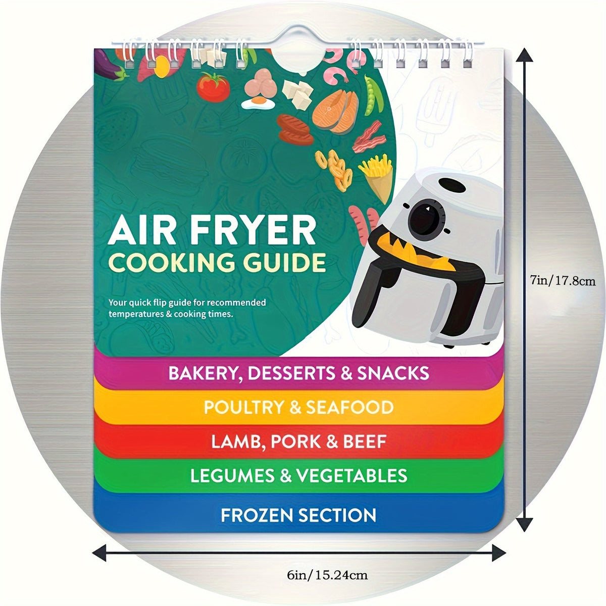 Air Fryer Cheat Sheet Magnets Cooking Guide Booklet - Air Fryer Magnet ...