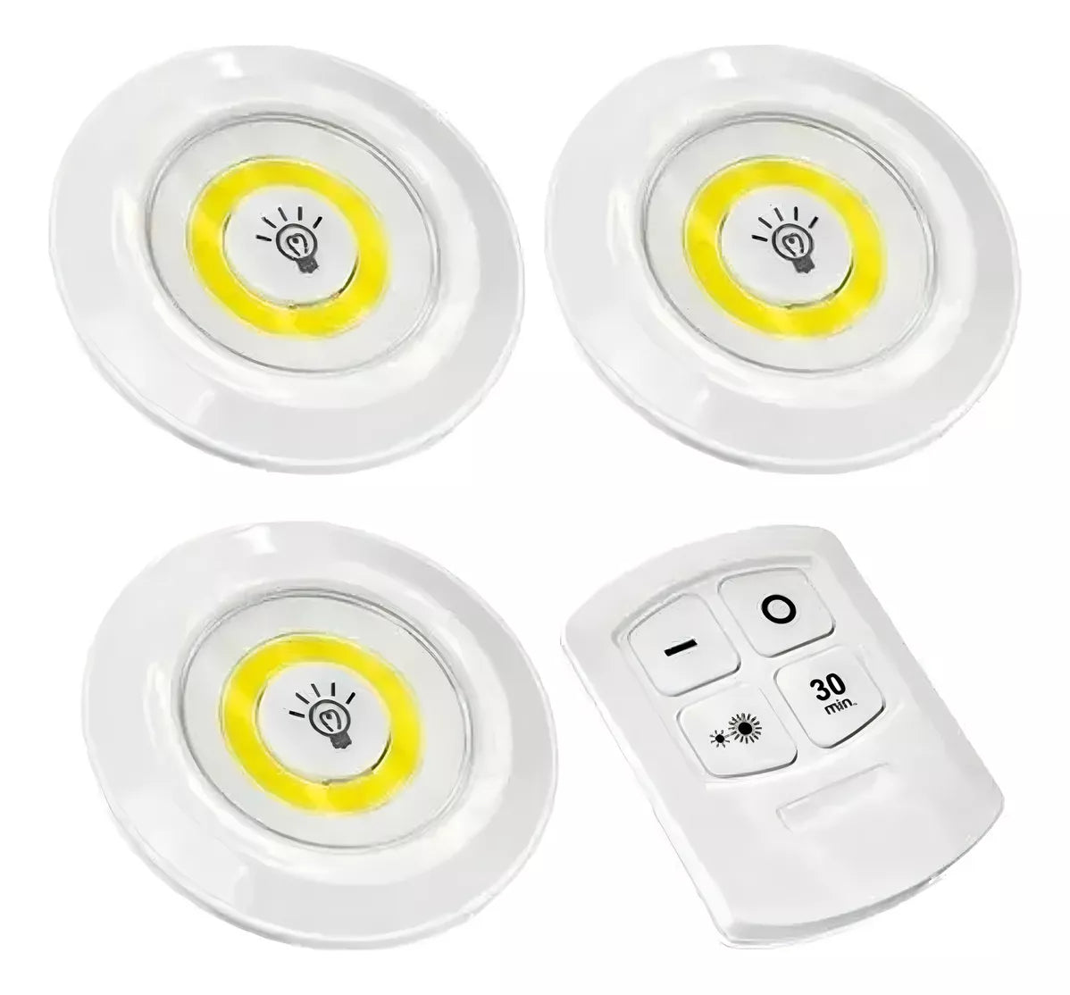 Luces LED adhesivas set x3 con control lamparas inteligentes